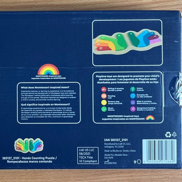 Playtive | Toys | New Preschool Montessori Developmental Wooden Hands ...